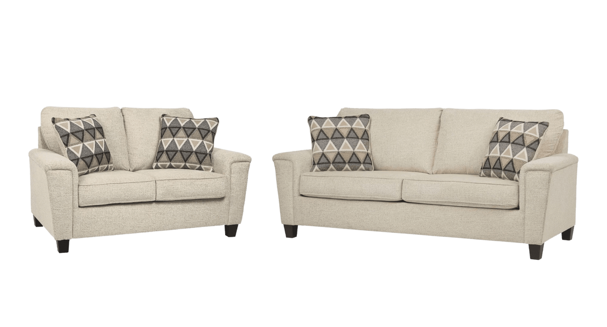 Abinger Natural Polyester Sofa & Loveseat Set — Casa Linda Furniture