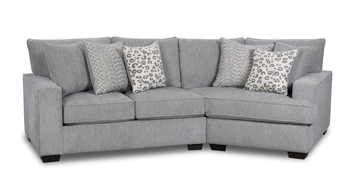 Chofa Cuddler Gray Fabric Sectional Sofa — Casa Linda Furniture