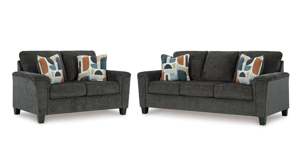 Erinslane Gray Fabric Sofa & Loveseat Set — Casa Linda Furniture