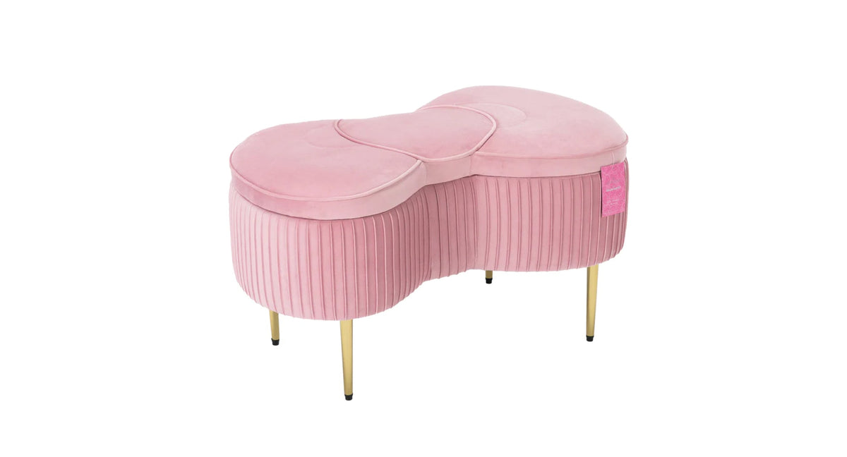 Hello Kitty Pink Velvet Vanity Stool — Casa Linda Furniture