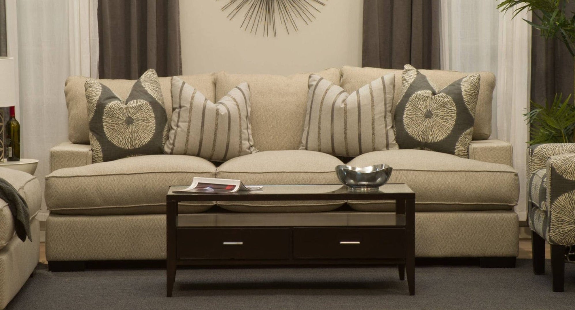 Falcon Beige Fabric Sofa — Casa Linda Furniture